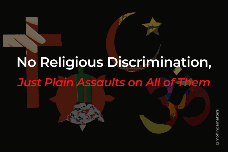 No religious discrimination but all face an assault from the military- DVB