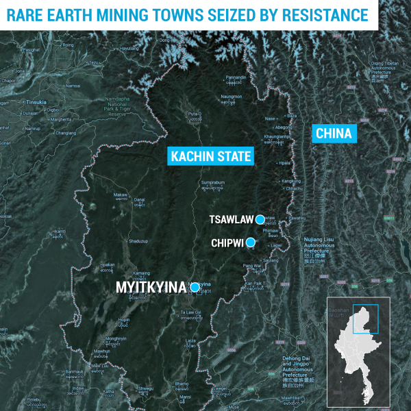 Kachin resistance expands control over Myanmar rare earth mining hub - DVB