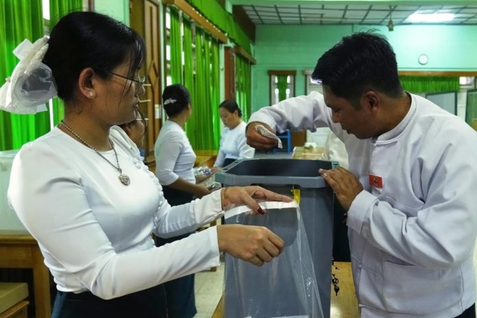 Myanmar’s military-backed party claims strong lead in election’s first ...