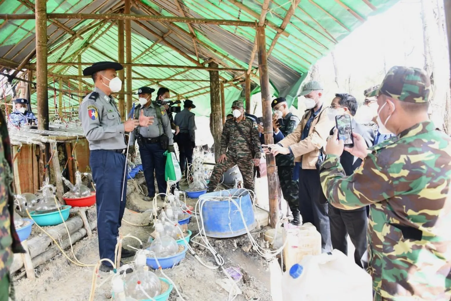 Myanmar military claims a record seizure of illicit drugs at production ...